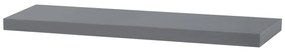 Autronic Polička nástěnná 80 cm, MDF, barva šedý vysoký lesk, baleno v ochranné fólii