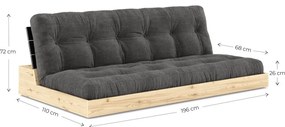 Hnědá rozkládací pohovka 196 cm Base – Karup Design