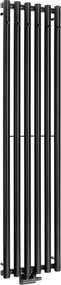 Sapho Pilon otopné těleso 418 x 1800 mm se šesti háčky pro ručník černá mat IZ132T