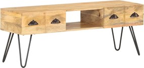 TV stolek 120 x 35 x 45 cm masivní mangovníkové dřevo 321790