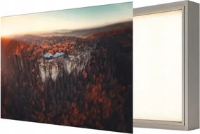 Led Podsvícený Obraz Útulek rámeček stříbrný Canvas Slim 40x50 napájecí adaptér