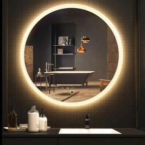 Rea Zrcadlo ⌀70 cm s regulovatelným LED osvětlením