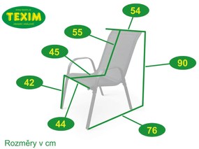 Nábytek Texim Zahradní set nábytku CAPRI 100cm + 4x židle RAMADA