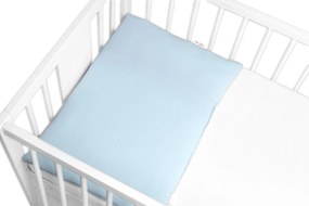 Mušelínový polštářek s výplní 40 x 60 cm, Baby Nellys, Maxi, světle modrý