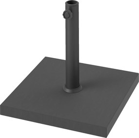 Stojan na slunečníky Outsunny s betonovým plněním pro čtvercové slunečníky s průměrem 38/48 mm – černý | Aosom