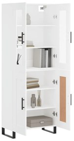 Skříň highboard bílá 69,5 x 34 x 180 cm kompozitní dřevo - Default Title