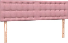 Box spring postel s matrací růžová 160x210 cm samet 3317870