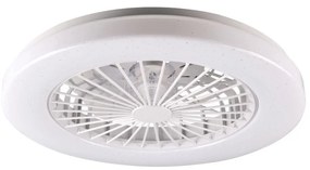 LED Stmívatelné stropní svítidlo s ventilátorem LIBYA LED/48W/230V 3000-6500K+DO