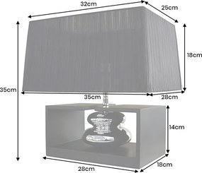Designová stolní lampa Kamaria 35 cm černá