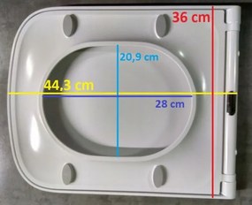 Cersanit Larga Square, antibakteriální Slim sedátko z duroplastu, bílá, K98-0231