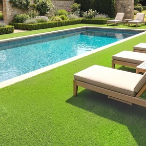 Umělý trávník Outsunny 1 × 4 m, výška vlasu 10 mm, samoodvodňovací — zelený