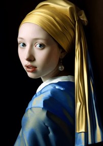 Dívka s perlou inspirace Jan Vermeer