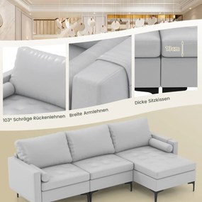 Costway Multiple Combination Sofa Collection Sections Modular s porty USB
