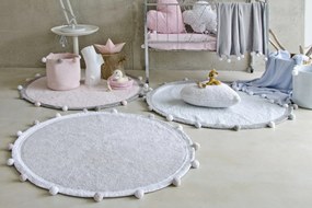 Lorena Canals koberce Přírodní koberec, ručně tkaný Bubbly Light Grey Rozměry koberců: 120x120 (průměr) kruh