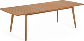 Zahradní jídelní stůl z masivního dřeva 100x240 cm Hanzel – Kave Home