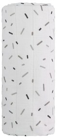 Bavlněná dětská osuška T-TOMI Tetra Grey Lines, 120 x 120 cm