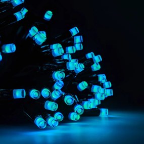 Easy Fix RGB LED světelný řetěz, 20 m, venkovní, 200 diod, černý kabel, IP67