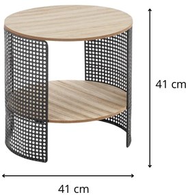 Konferenční stolek WZOR 41 cm přírodní dub/černý