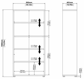Tvilum Knihovna Office 420 bílá