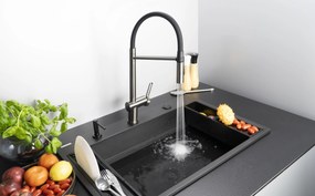 Deante Magnetic, sada příslušenství ke kuchyňskému dřezu série Magnetic, černá matná, DEA-ZZMKN22K