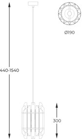 Zuma Line P0556-01D-V7V7 - Lustr na lanku ALEXANDRIA 1xE14/40W/230V zlatá