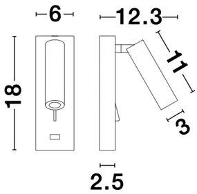 Moderní nástěnné svítidlo Fuse 6 bílé