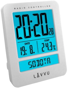Digitální budík řízený rádiovým signálem LAVVU Duo White LAR0020