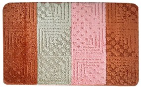 Ervi koupelnová předložka oranžová/šedá SLV Comfort, 50×80 cm