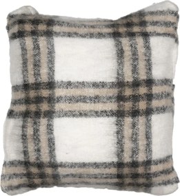 Károvaný polštář ve vlněném vzhledu wool look - 45*45*15cm