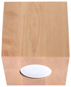 Stropní svítidlo Quad, 1x dřevěné stínítko