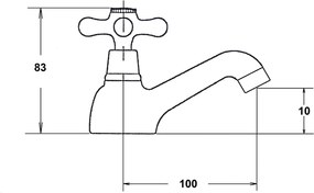 Sapho, ANTEA stojánkový umyvadlový ventil, bronz
