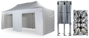 Nůžkový párty stan 4x6 m /6 noh TENTino BIG HEXAGON EXTREME Barva opláštění: 1A - BÍLÁ