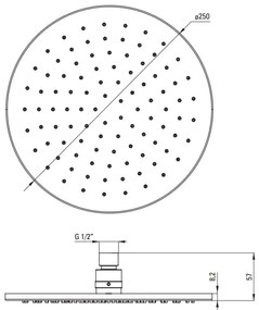 Deante Cascada, kulatá mosazná sprchová hlavice, zlatá matná, DEA-NAC_R00K