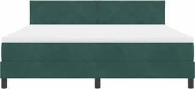 Postel s boxspringem s čelo Tmavě zelená 180 x 200 cm samet 3339257