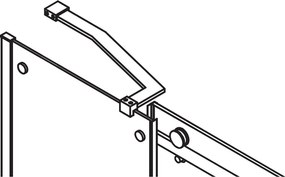 Gelco Gelco, DRAGON BLACK vzpěra k zástěnám 300x150mm, černá matná, GDV300B