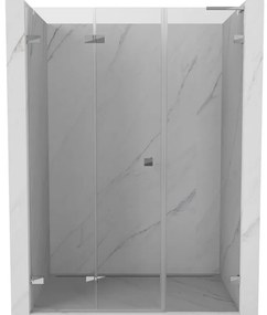 Mexen Lunar-F L skládací sprchové dveře levé 140 cm, transparentní, chrom - 836SL-140-050-01-00-L
