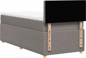 Box spring postel s matrací taupe 80x200 cm textil 3287301