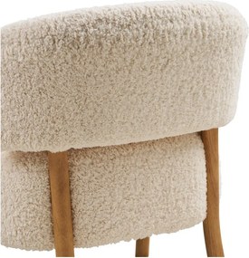 Krémové křeslo z textilie bouclé Dakar – House Nordic