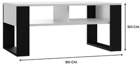 TPS Konferenční stolek MODERN 2P - Bílá / Černá