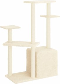 Škrabadlo pro kočky se sisalovými sloupky krémové 107,5 cm 172070
