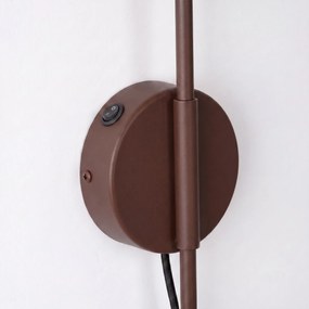 Sollux Lighting Nástěnné svítidlo NOX 1 hnědé s vypínačem