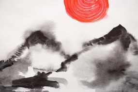 Samolepící tapeta japonská malba