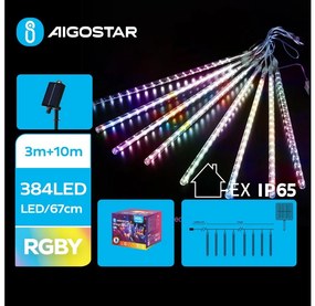 Aigostar - LED Solární vánoční řetěz 384xLED/13m IP65 multicolor