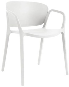 OnaDnes -20% Bílá plastová zahradní židle Kave Home Ania
