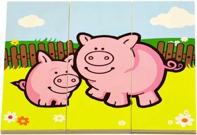 _Ostatní 1_ DŘEVO Puzzle 18 ks ZVÍŘÁTKA *DŘEVĚNÉ HRAČKY* 26136