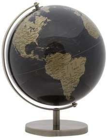Stolní dekorativní glóbus Mauro Ferretti Earth Big, 25x34 cm, černá/bronzová