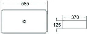 Mexen Catia umyvadlo na desku, 58x37 cm, bílá, 21315800