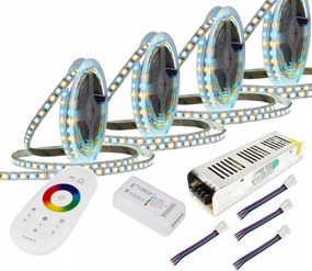 Set Led pásek Rgbw Bílý 20 m Dálkový Ovladač Rf Dotyk