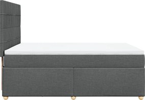 Box spring postel s matrací tmavě šedá 140x200 cm textil 3293604