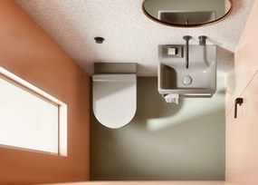 GSI GSI, PURA závěsná WC mísa, Swirlflush, 36x50cm, creta dual-mat, 881608